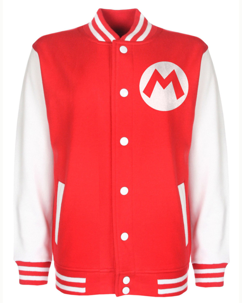 Children's Super-Mario-Bros 'Mario' Varsity Jacket AGES 3-13yrs ...