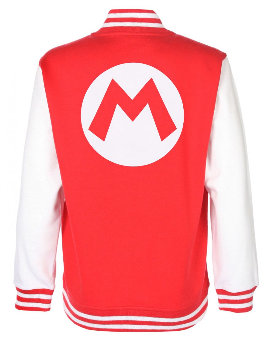 Children's Super-Mario-Bros 'Mario' Varsity Jacket AGES 3-13yrs ...